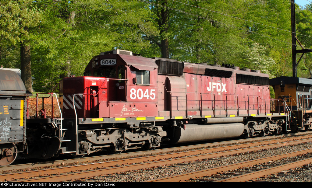 JFDX SD40-2 8045 "John F. Dains" HLCX dedicated unit on Q439-27